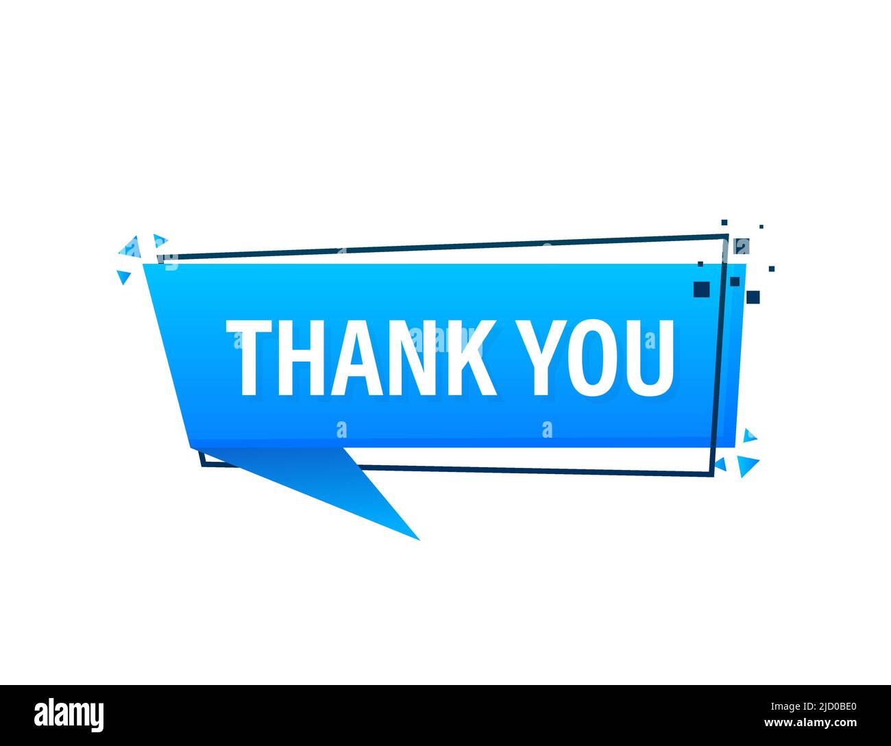 Flat Design Speech Bubble Thank You. Vector Illusatrtion Stock Vector ...