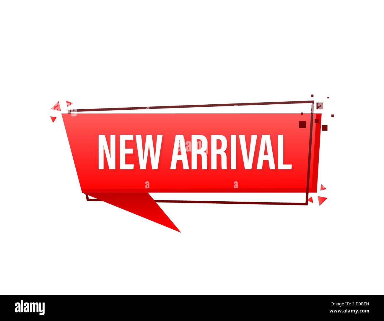 New arrival red label on white background. New collection. Vector illustration Stock Vector ...