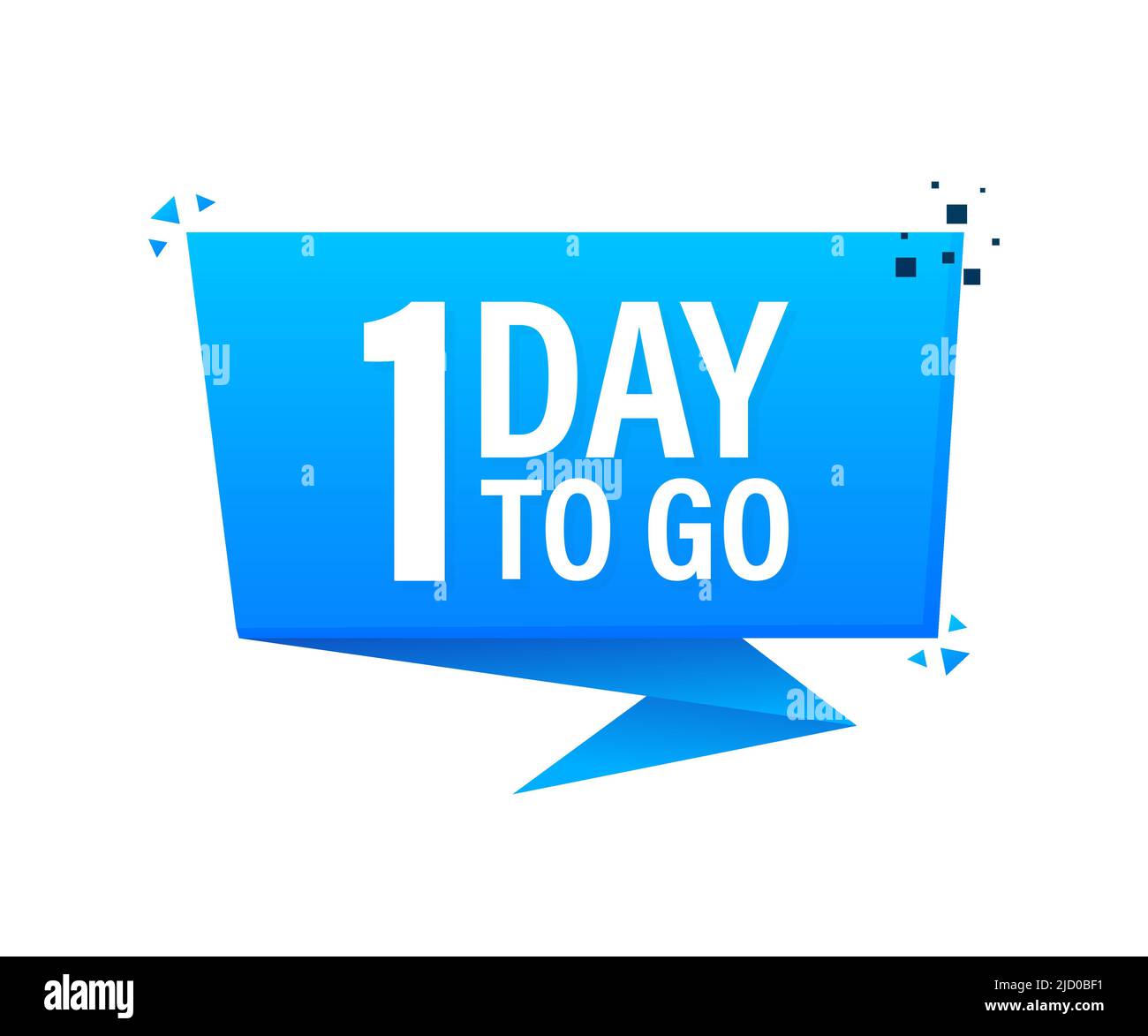 1 Days to go poster in flat style. Vector illustrations for time ...