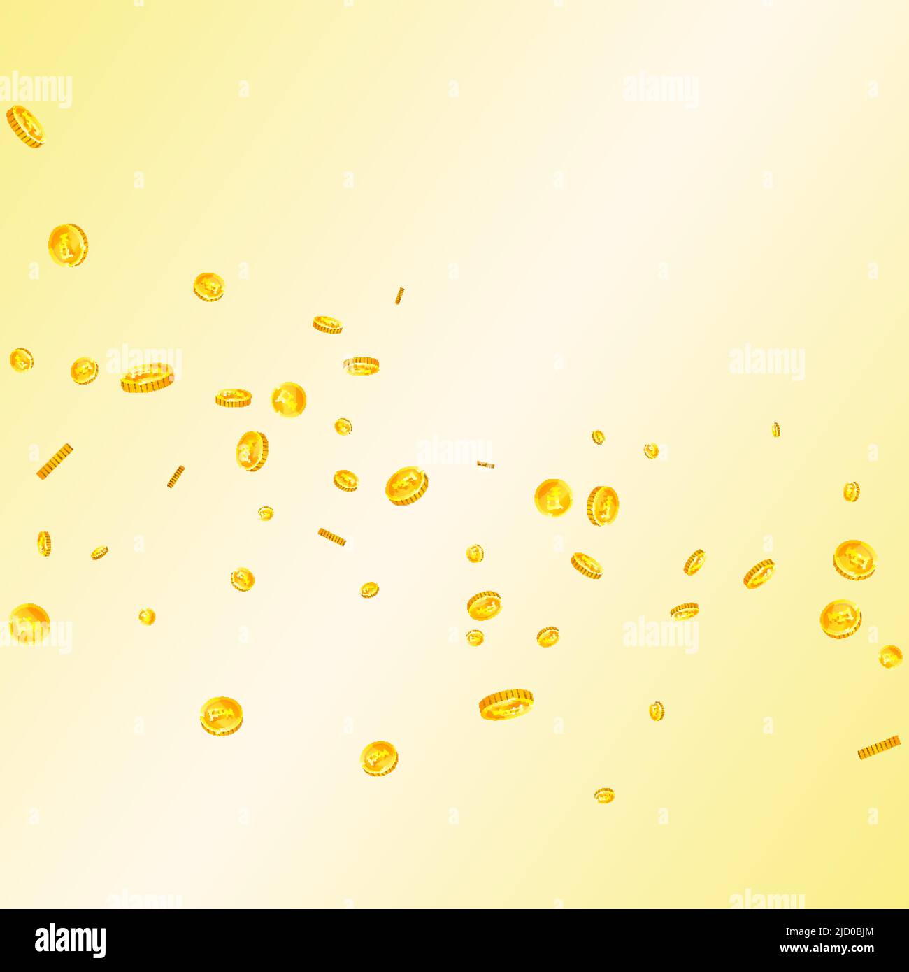 Swiss franc coins falling. Dramatic scattered CHF coins. Switzerland ...