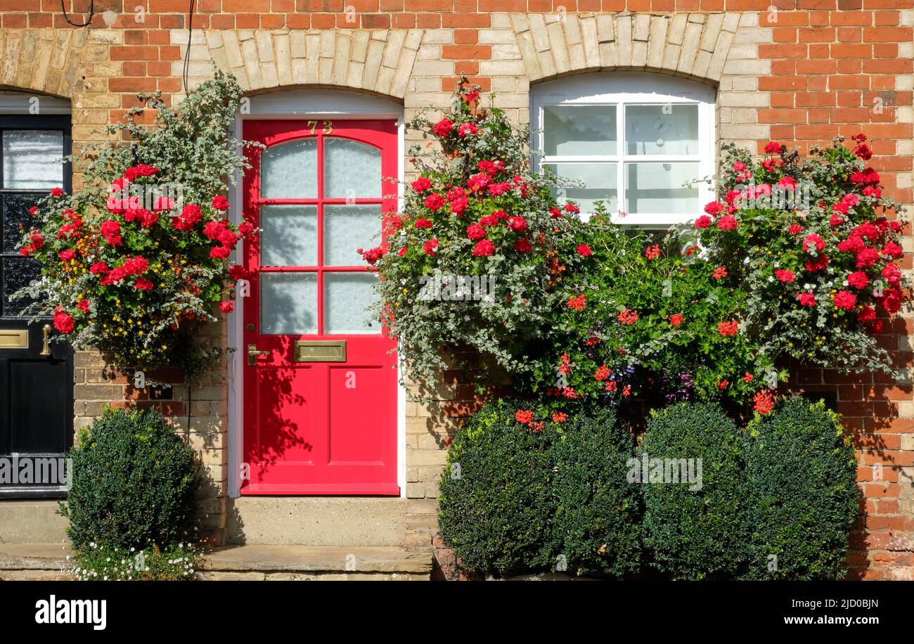 Red Themed House Lavenham Stock Photo - Alamy