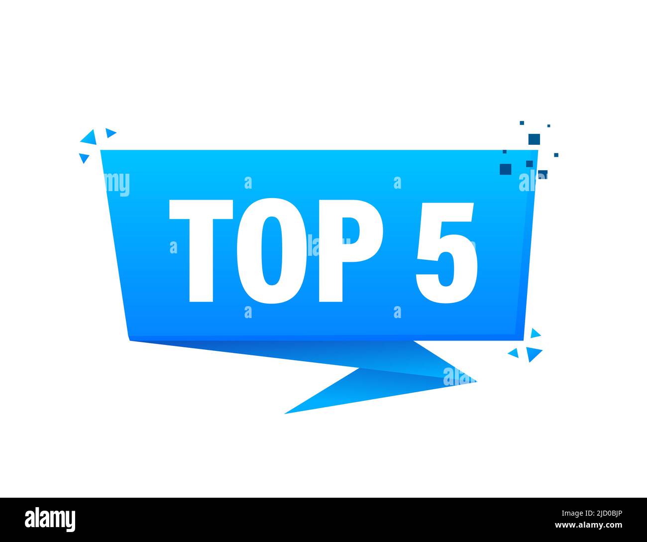 Top 5. Red button. Flat vector illustration on white background Stock ...