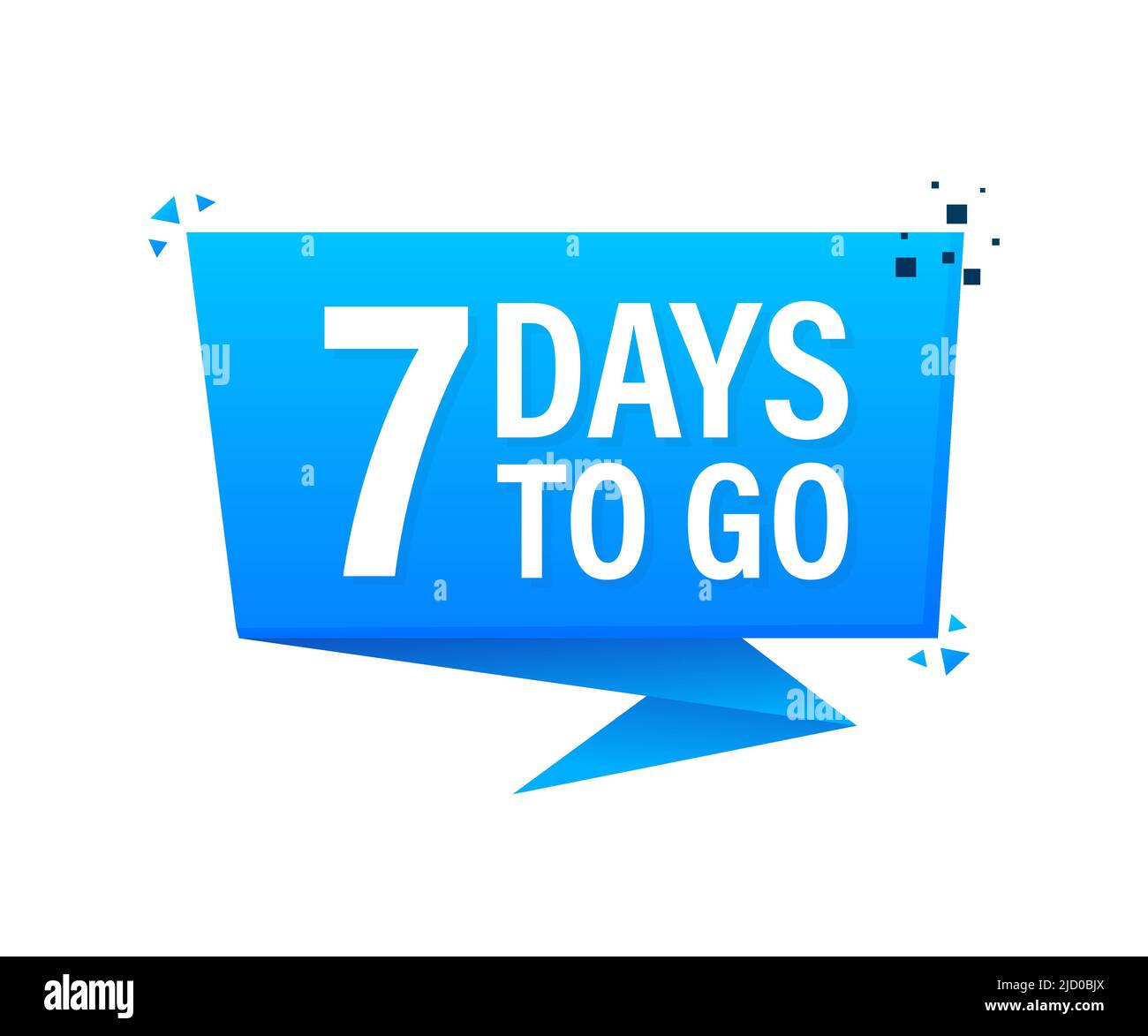 7 Days to go poster in flat style. Vector illustrations for time ...