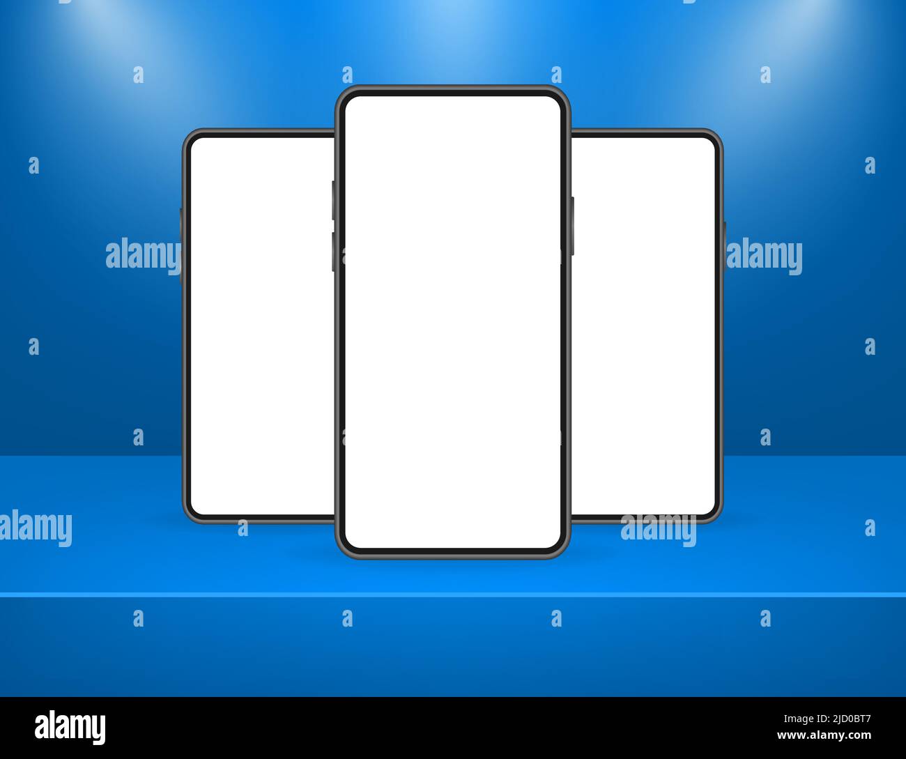 Icon with blue mobile ui and ux design on red background for web design ...