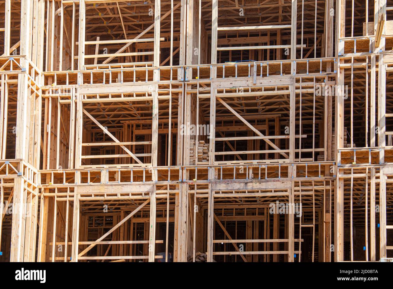 Construction framing in wood, buildings and houses Stock Photo - Alamy
