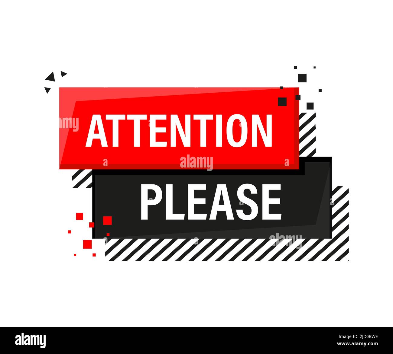 Attention please concept vector illustration of important announcement ...