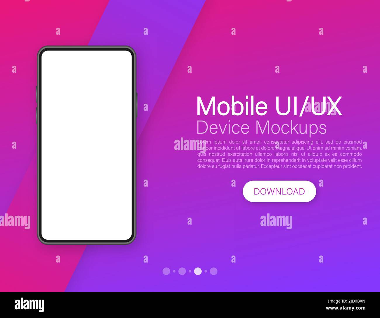 Icon with mobile ui and ux design on red background for web design. App ...