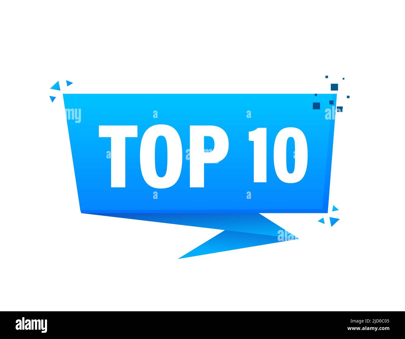Top 10. Red button. Flat vector illustration on white background Stock ...