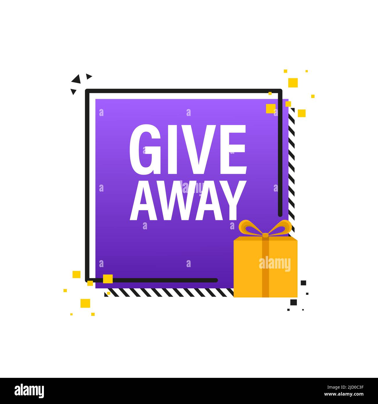 Giveaway logo template for social media post or website banner Stock ...
