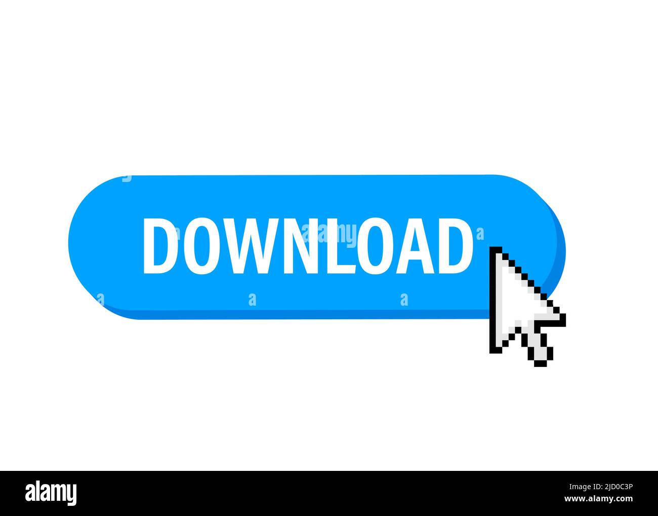 Blue download button on Stock Vector Images - Alamy