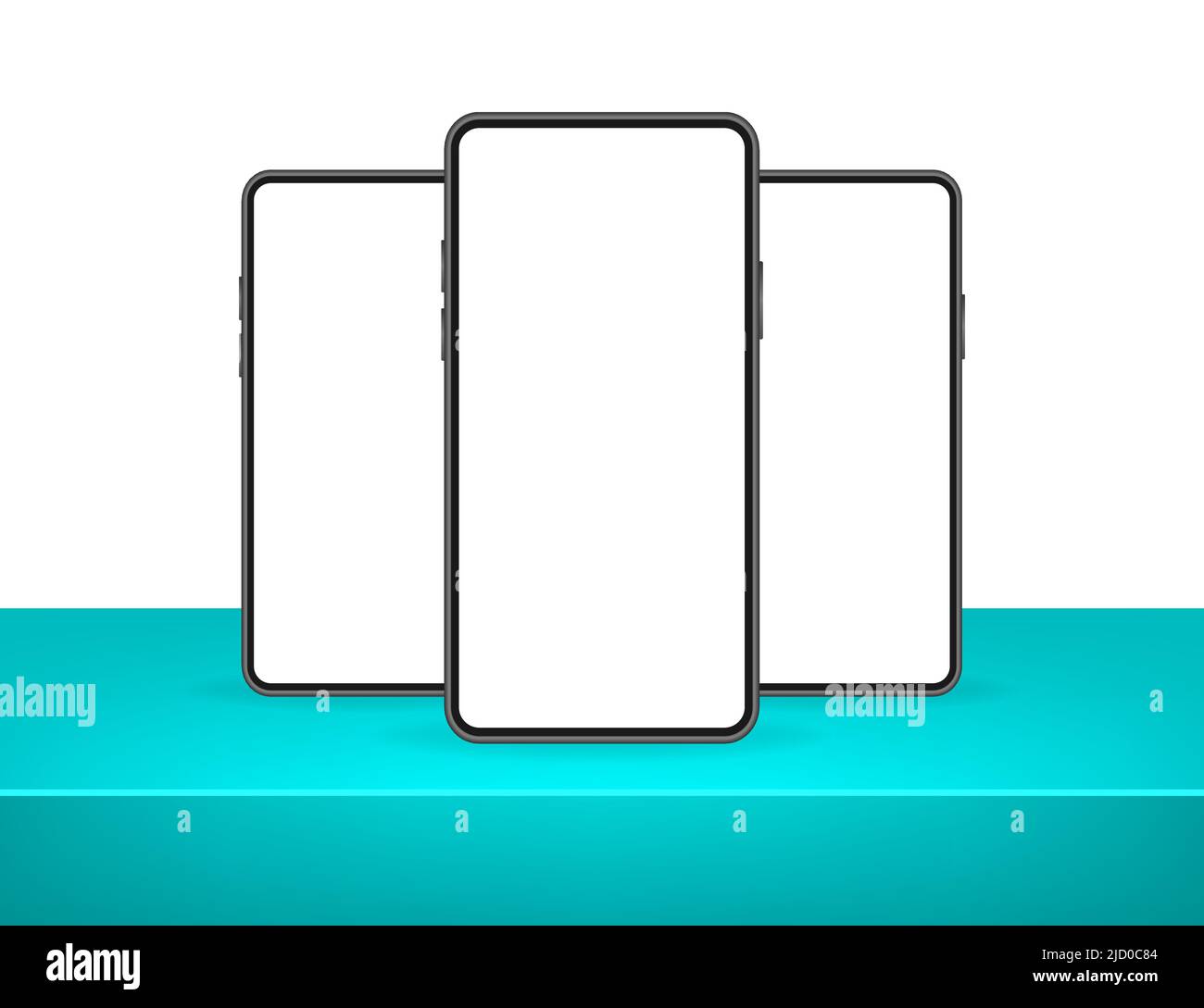 Icon with blue mobile ui and ux design on red background for web design ...