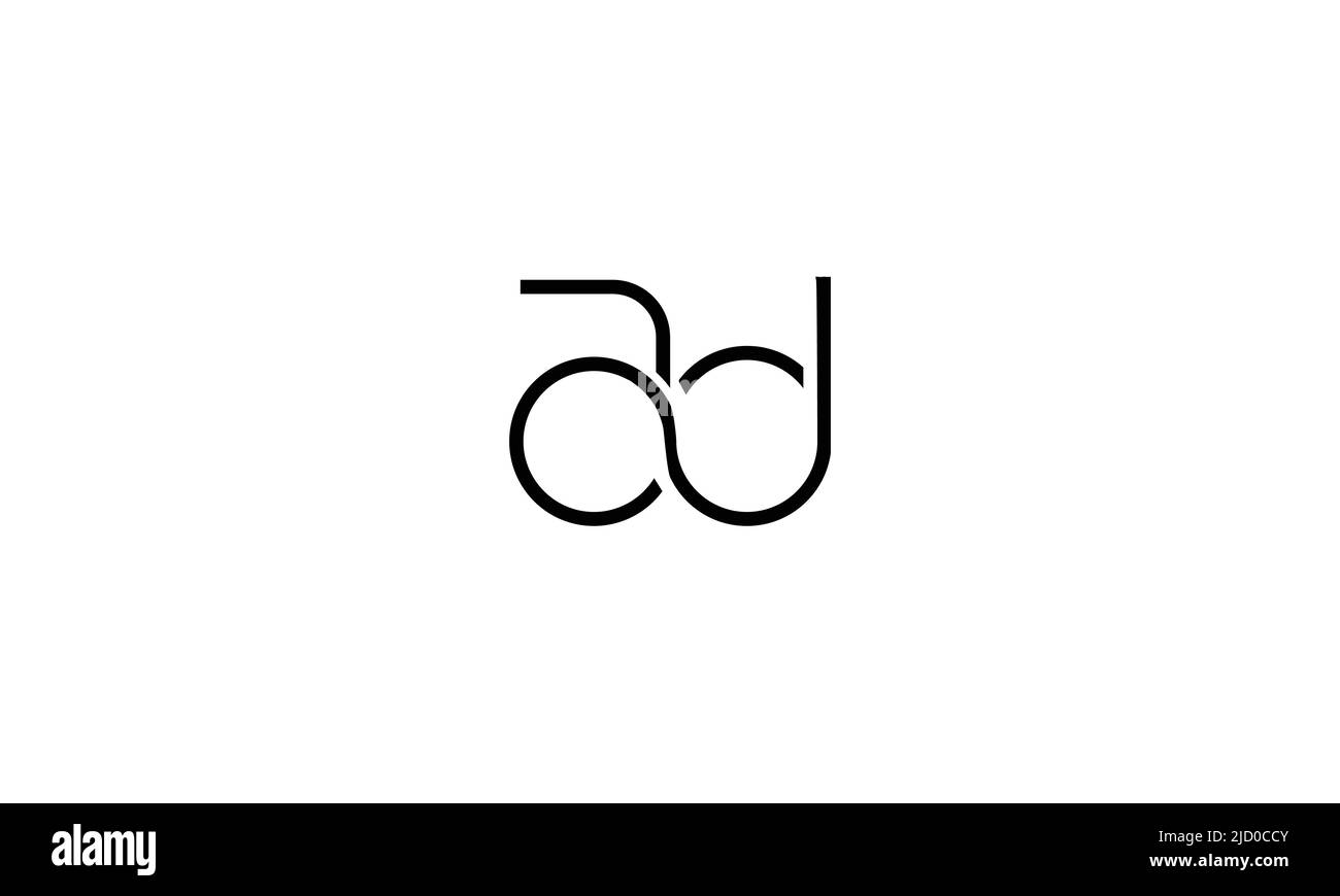 A letters vector logo da letters emblem Stock Vector Images - Alamy