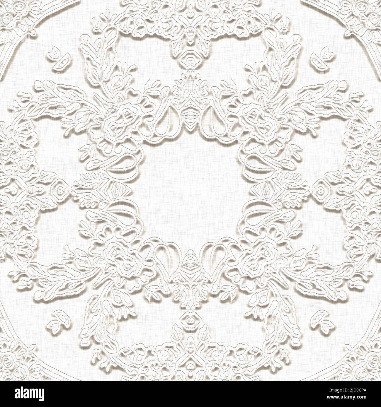 White on White linen lace effect background. Minimal stylish wedding ...