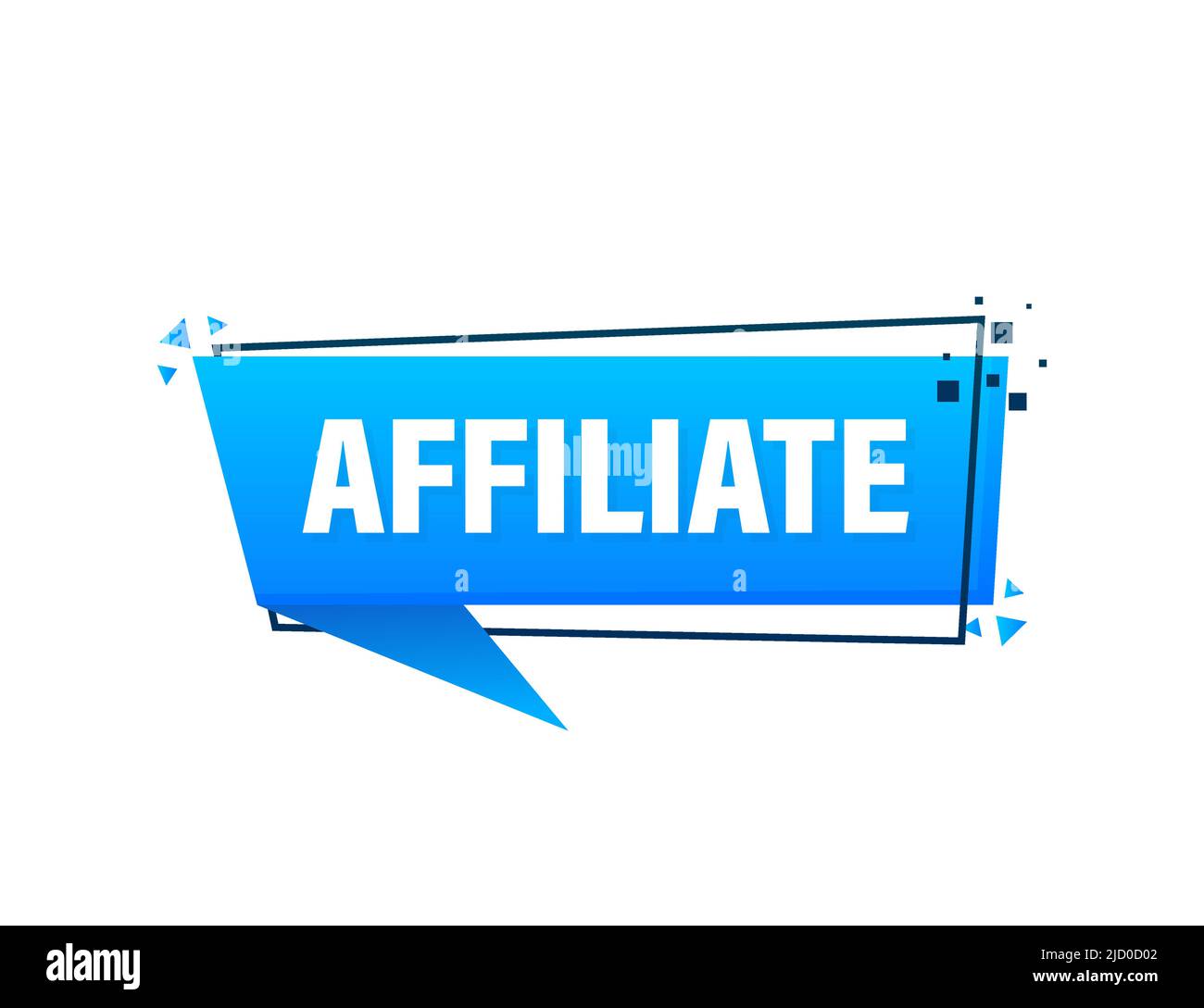 Affiliate blue stamp. Social media vector illustration. Social media ...