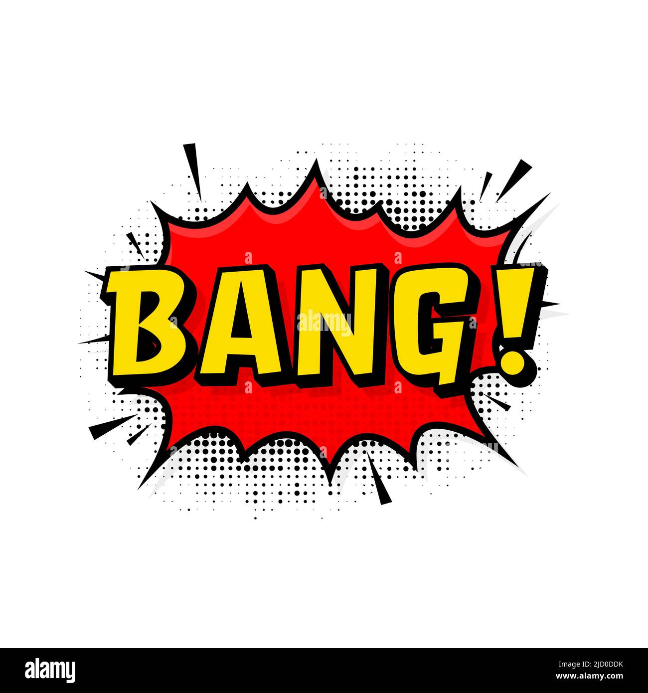 Bang bang in vintage style. Cartoon style vector. Vector text. Wow ...