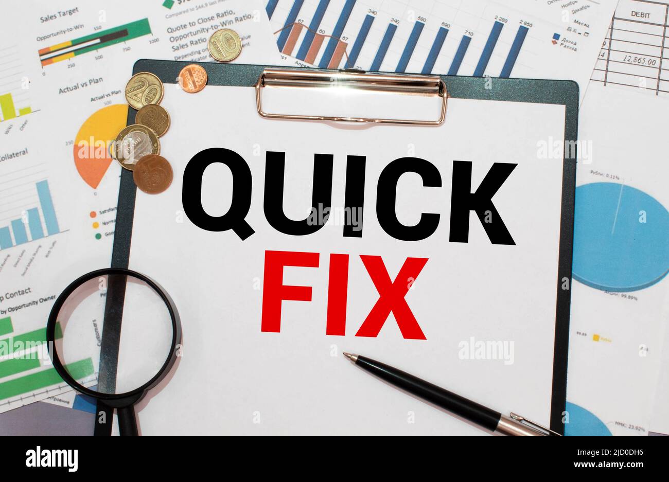 Quick fix medication, business concept Stock Photo - Alamy