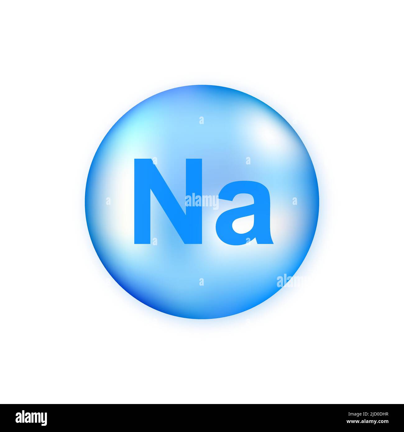 Mineral Na blue shining pill capsule isolated on white background Stock ...