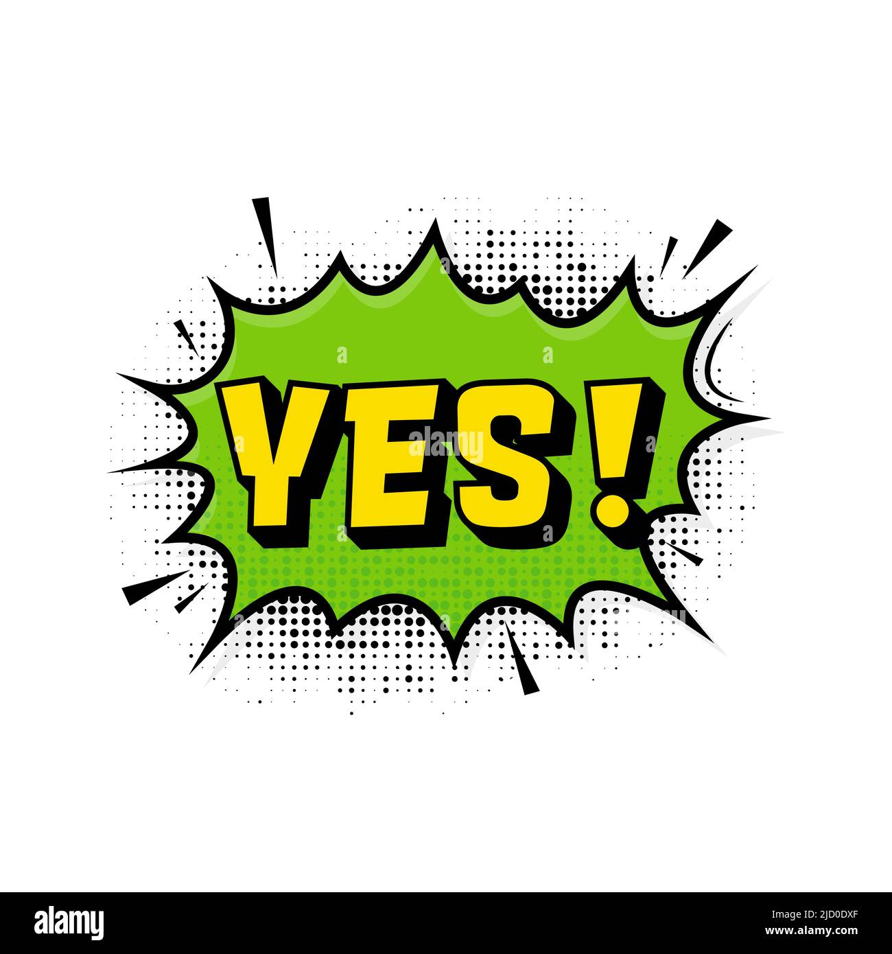 Cartoon yes symbol bubble hi-res stock photography and images - Alamy