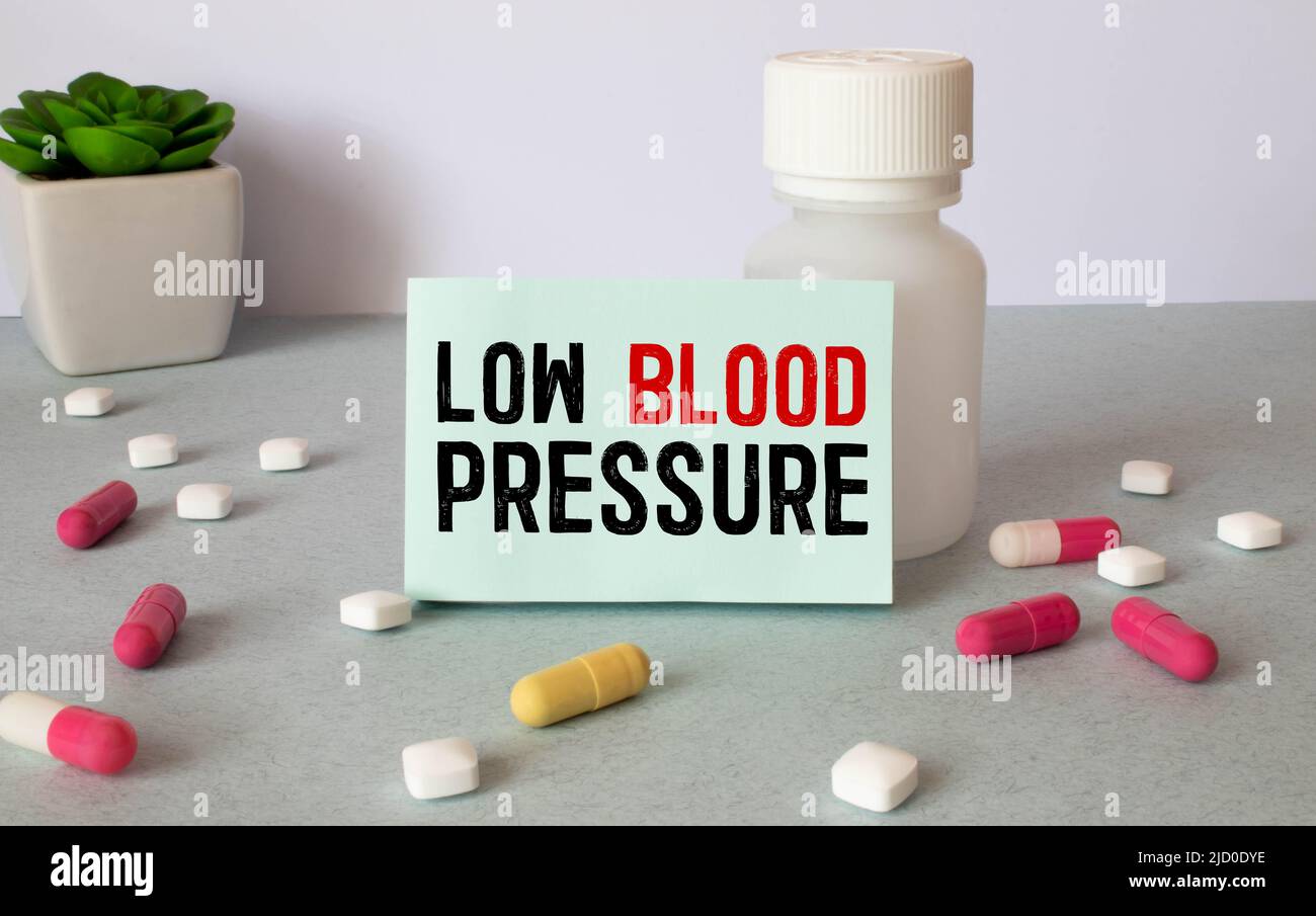 Low Blood Pressure word, medical term word with medical concepts in ...