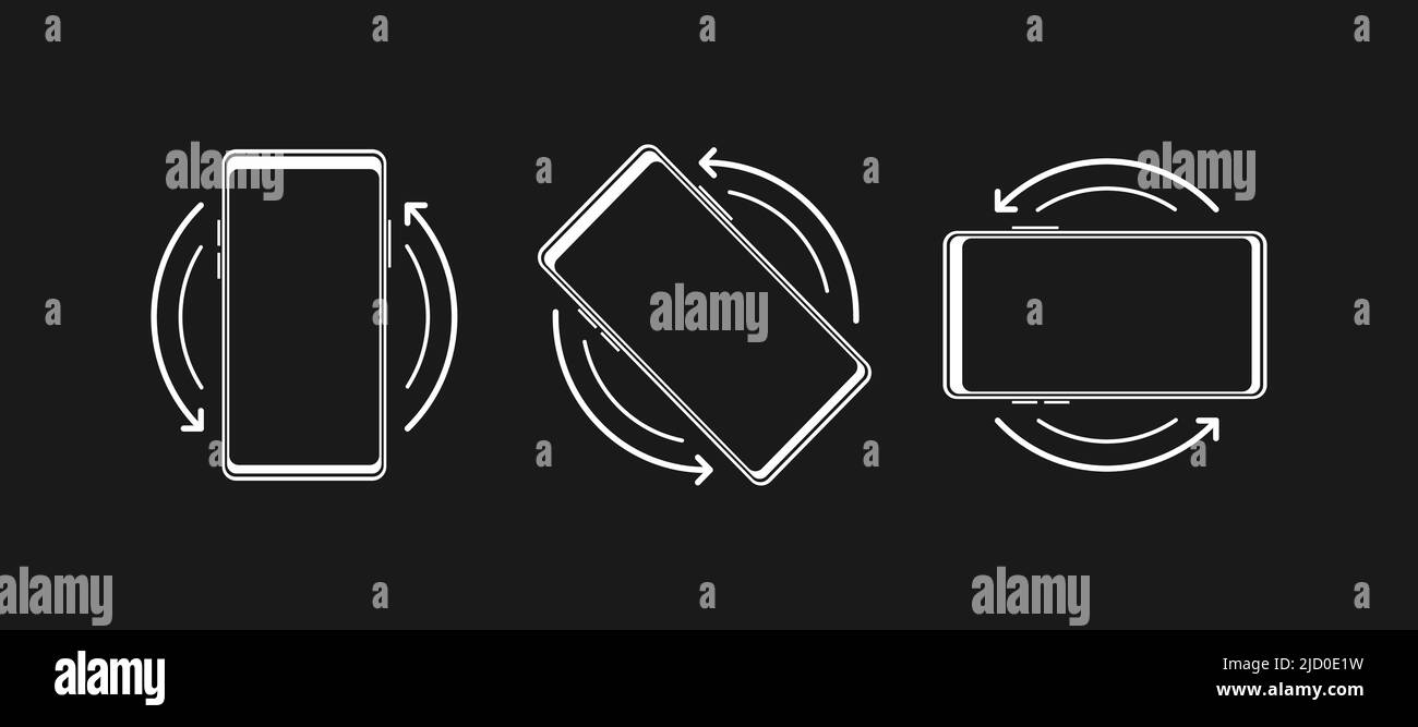 Rotate Mobile phone. Turn your device. Device rotation symbol. Vector illustration Stock Vector ...