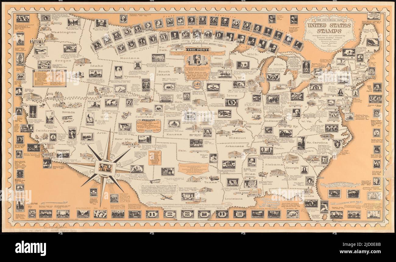 Pictorial map united states hi-res stock photography and images - Alamy