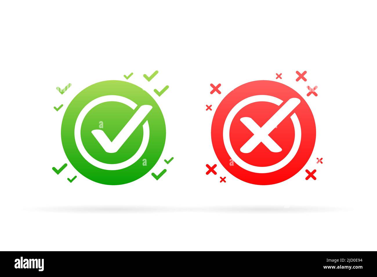 Yes and No banner. Approved and Rejected. Positive feedback concept ...