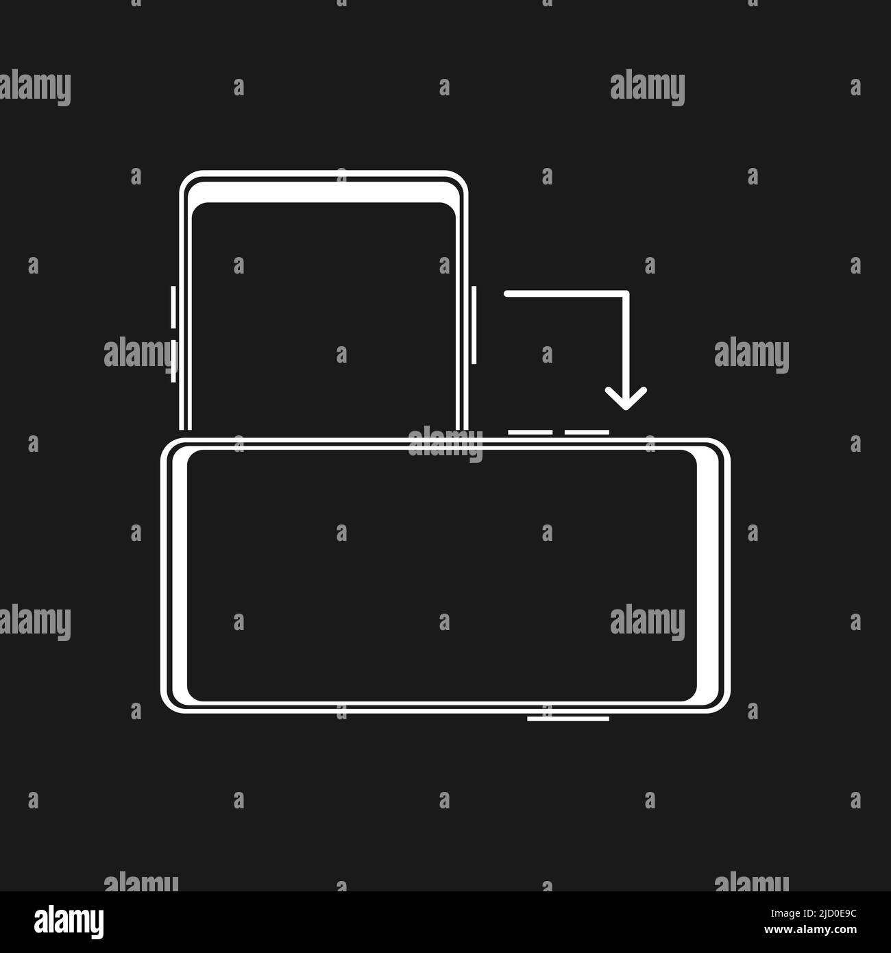Rotate Mobile Phone Turn Your Device Device Rotation Symbol Vector