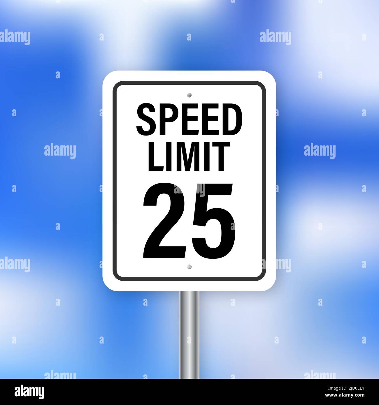 American sign limit speed. Isolated vector illustration. City ...