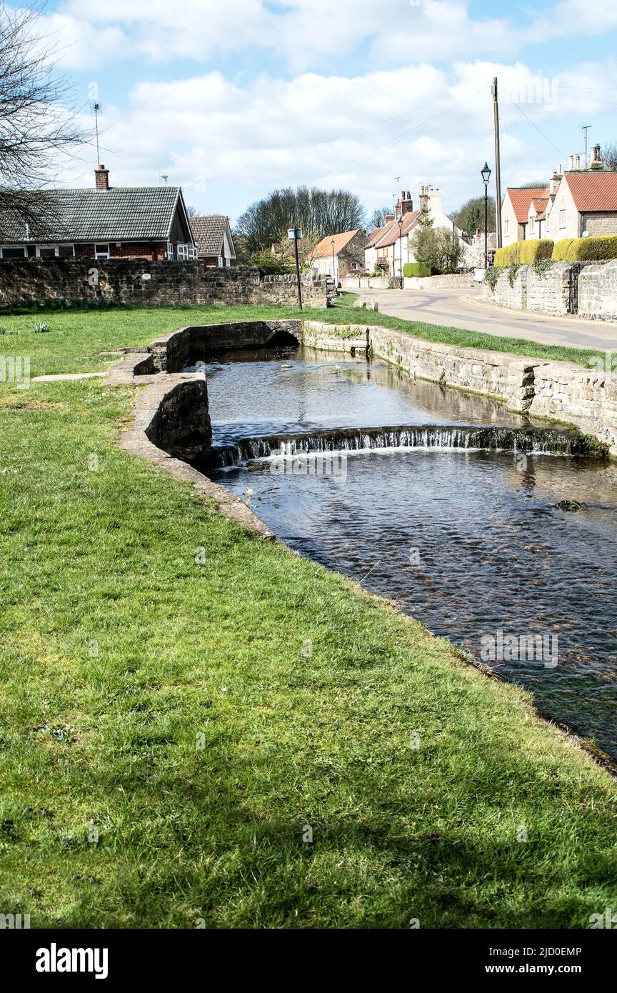 The village green in Langwith Nottinghamshire Stock Photo - Alamy