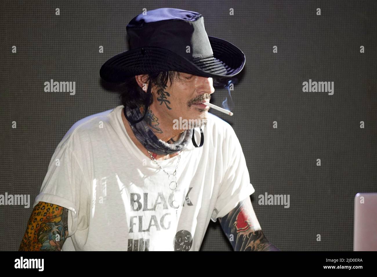 Tommy Lee performing a DJ set on Augusts 6th 2021 at the AfterLife ...