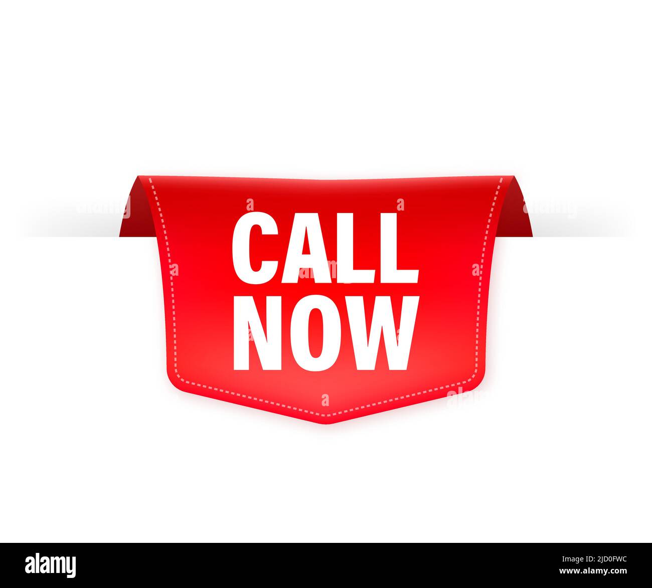 Call now red label on white background. Vector illustration Stock ...
