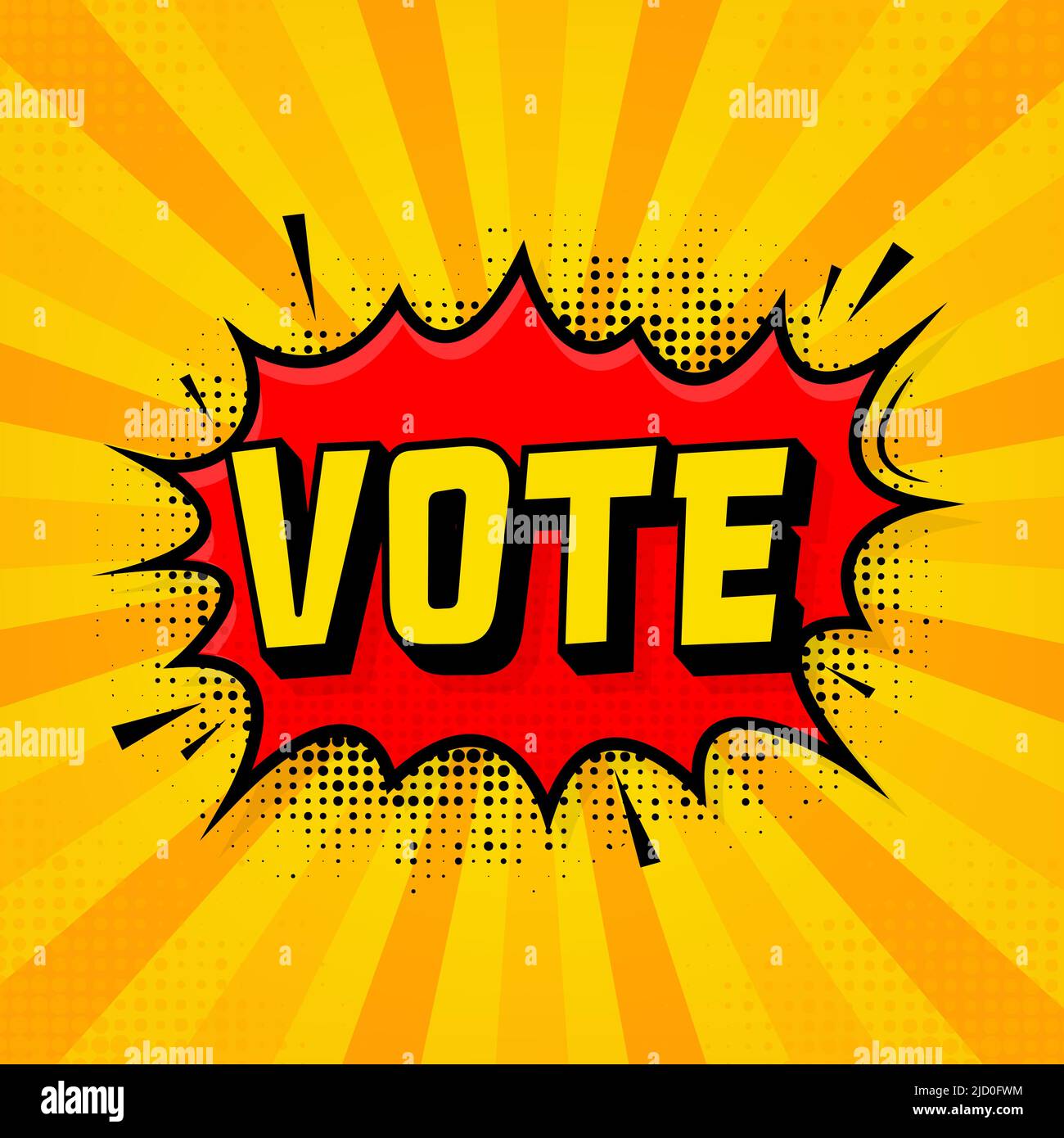 Cartoon banner. Vote sign vector design template. Giveaway banner. Game ...