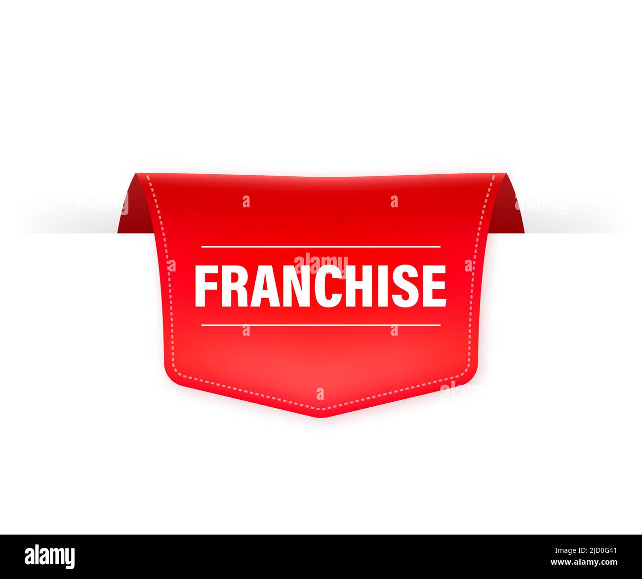 Franchise red label for marketing advertising design. Vector ...