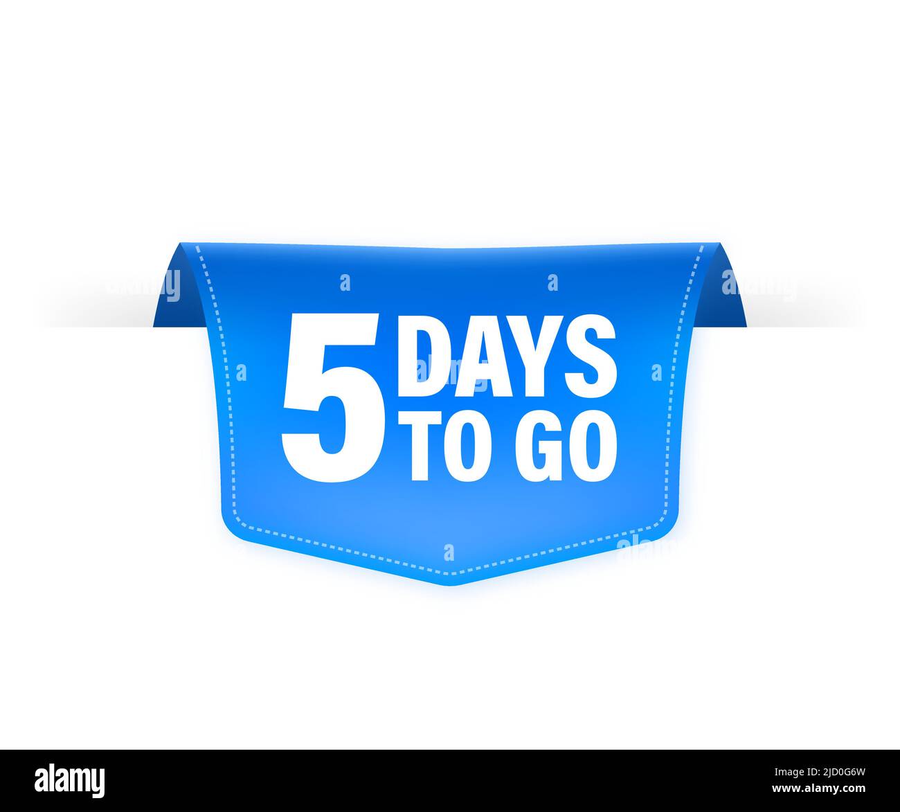 5 Days to go poster in flat style. Vector illustrations for time ...