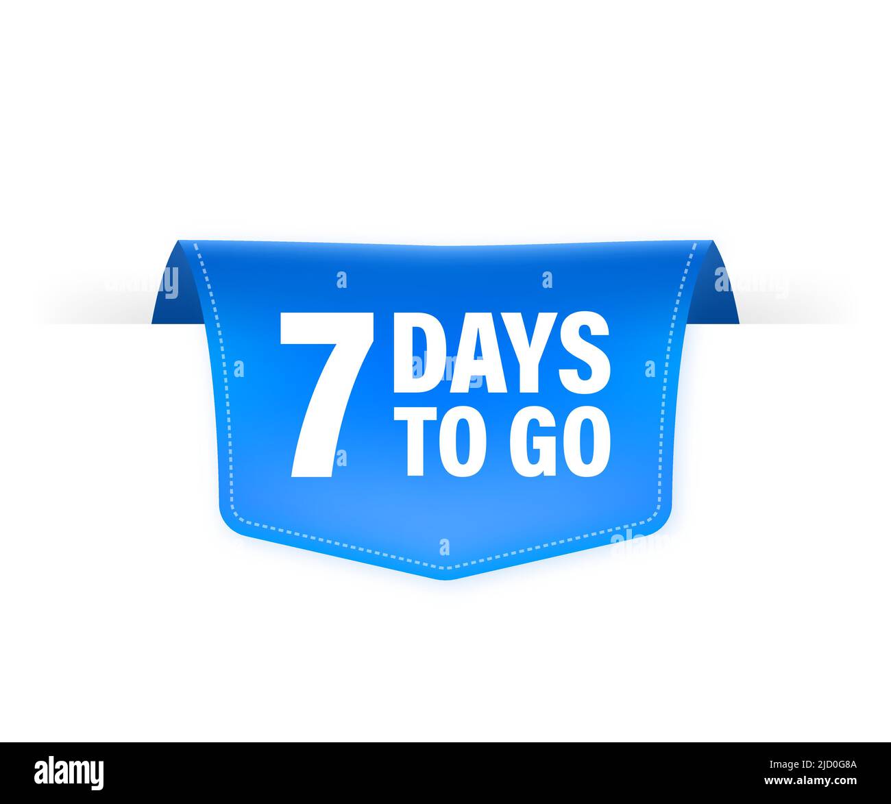 7 Days to go poster in flat style. Vector illustrations for time ...