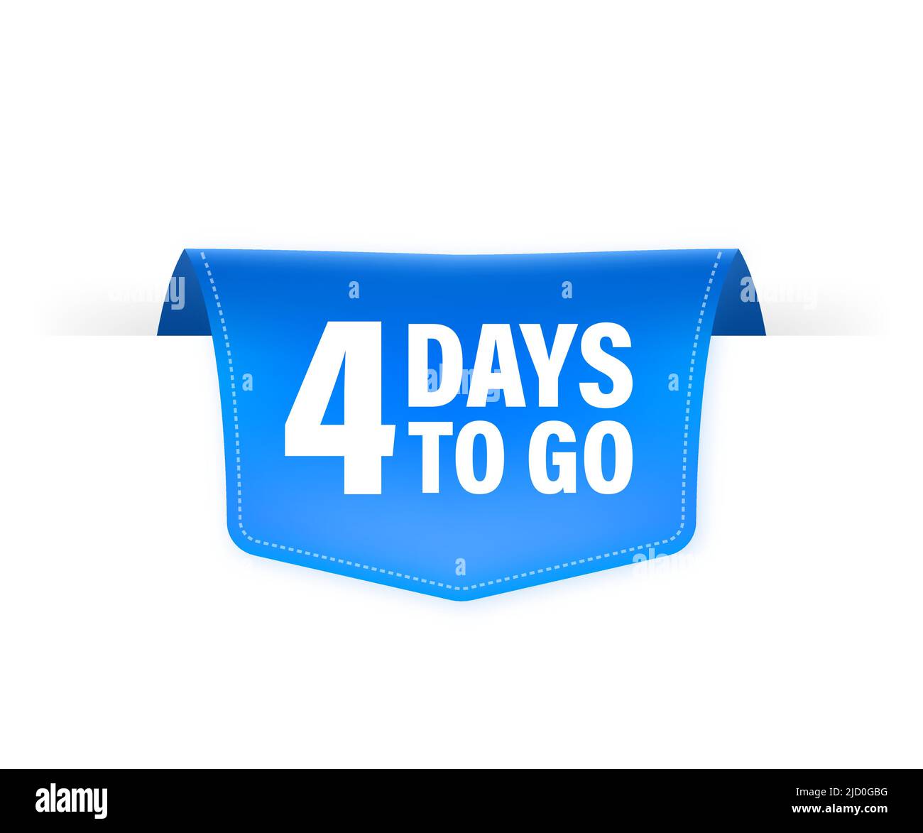 4 Days to go poster in flat style. Vector illustrations for time ...