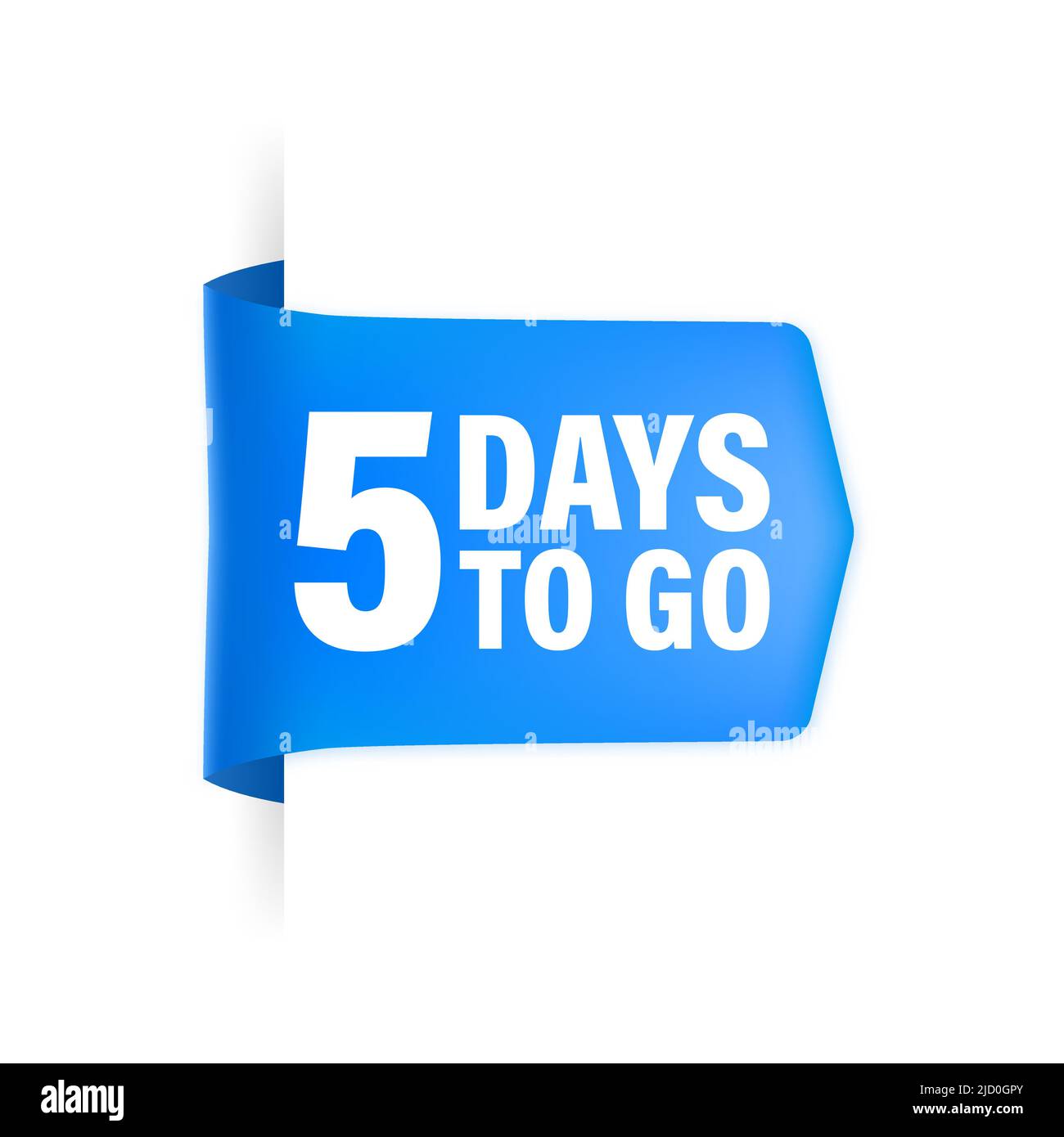 5 Days to go poster in flat style. Vector illustrations for time ...