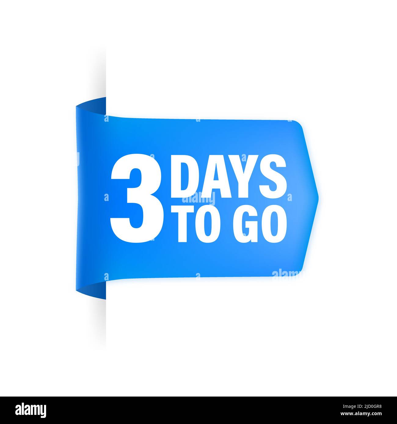3 Days to go poster in flat style. Vector illustrations for time ...