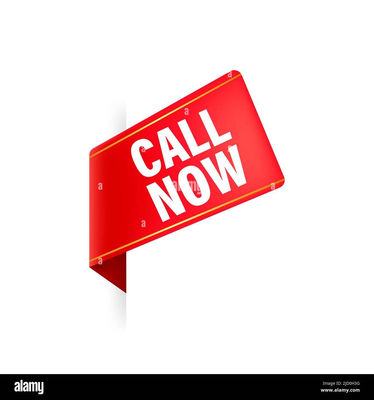 Call now red label on white background. Vector illustration Stock ...