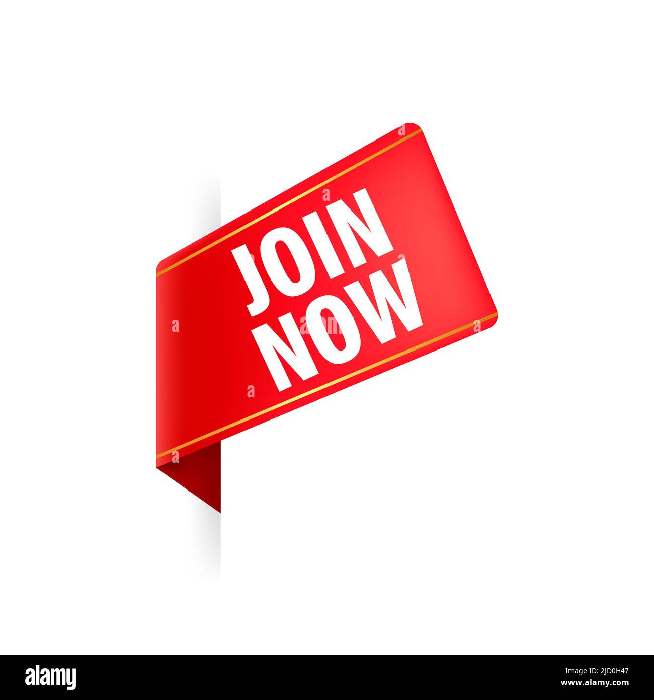 Join now red label on white background. Vector illustration Stock Vector Image & Art - Alamy