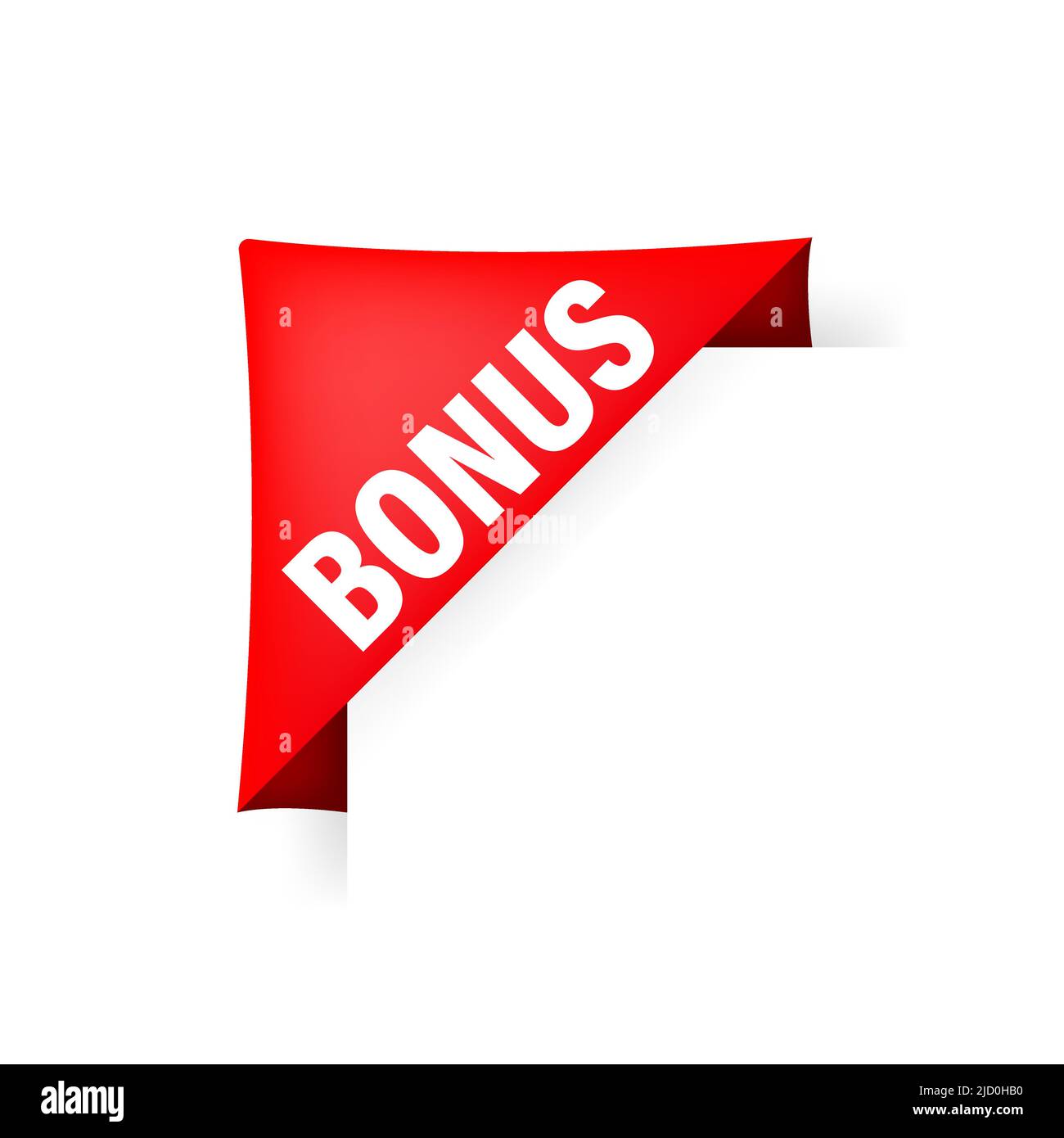 BONUS. Realistic red ribbon. Product advertising. Web design. Vector ...