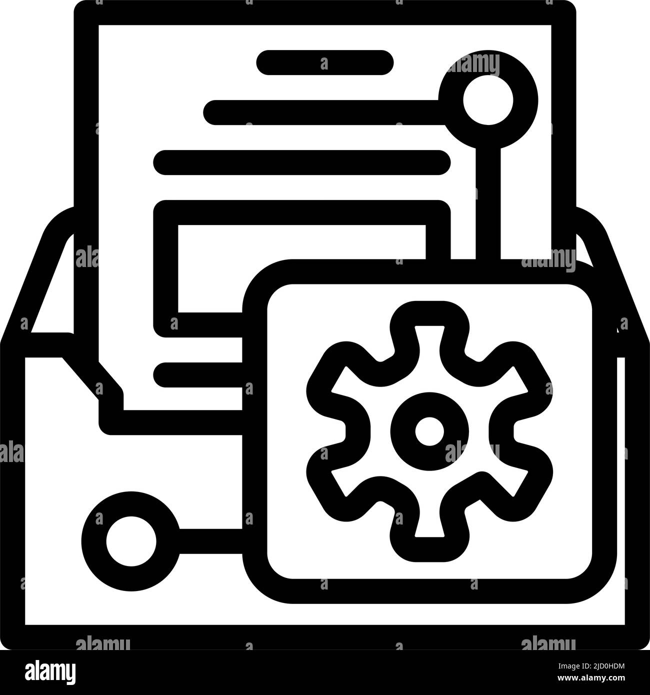 email marketing campaign management line icon vector illustration Stock ...