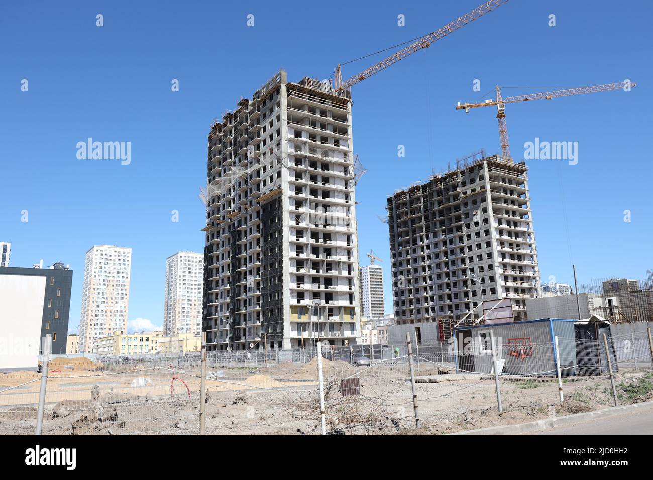 Photos of the construction process of the residential complex Stock ...