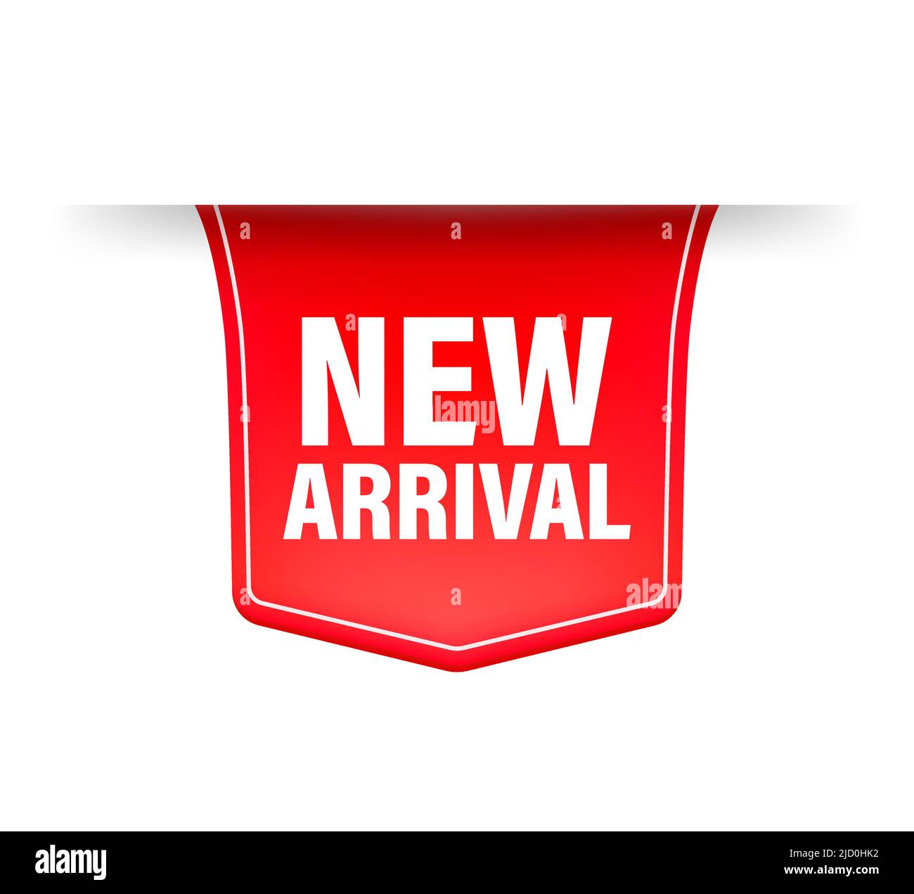 New arrival red label on white background. New collection. Vector ...