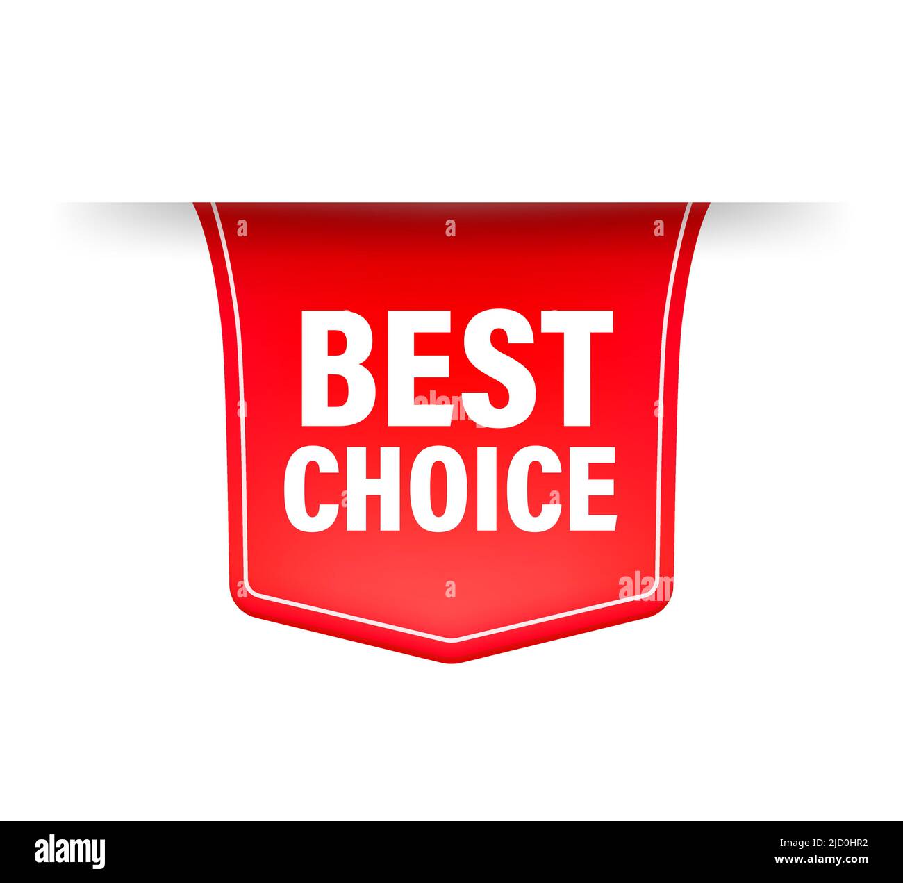 Vector red ribbon. Best choice guaranteed label Stock Vector Image ...