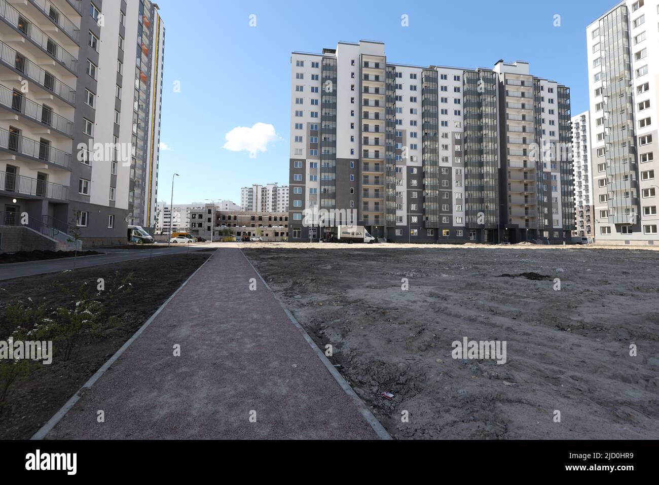 Photos of the construction process of the residential complex Stock ...