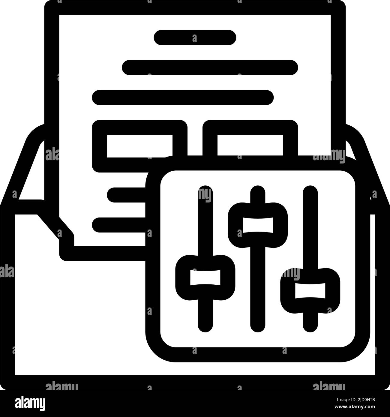 fully managed email marketing line icon vector illustration Stock ...