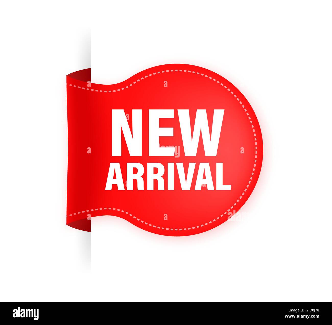 New arrival red label on white background. New collection. Vector ...