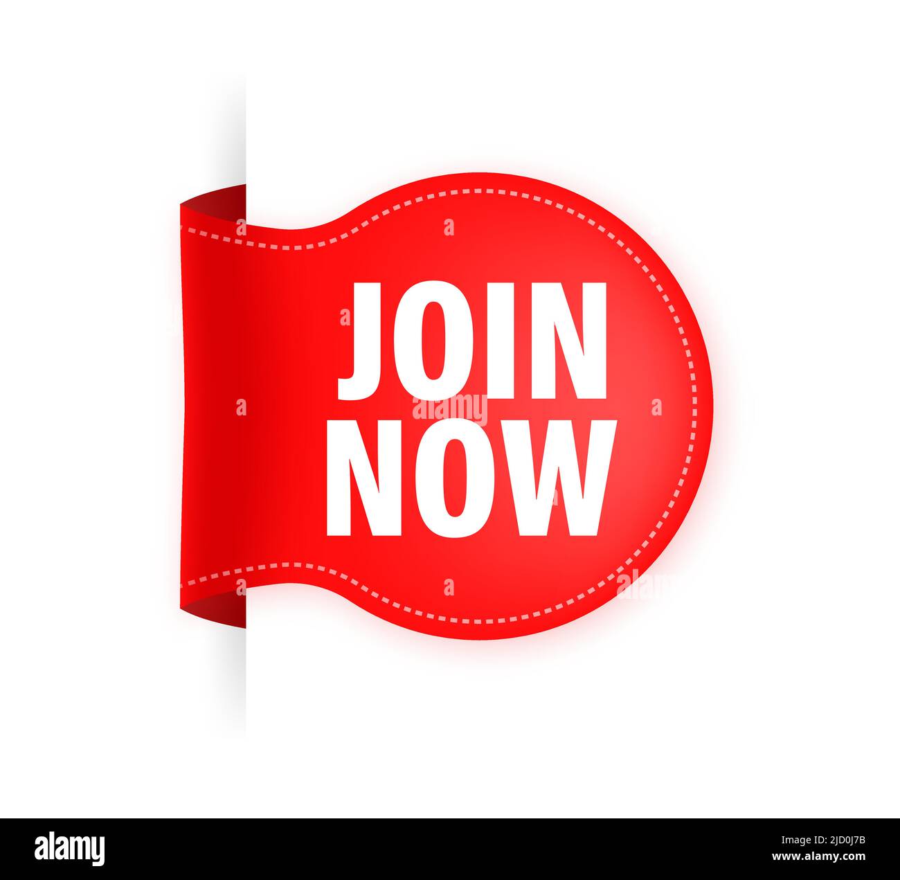 Join now red label on white background. Vector illustration Stock Vector Image & Art - Alamy
