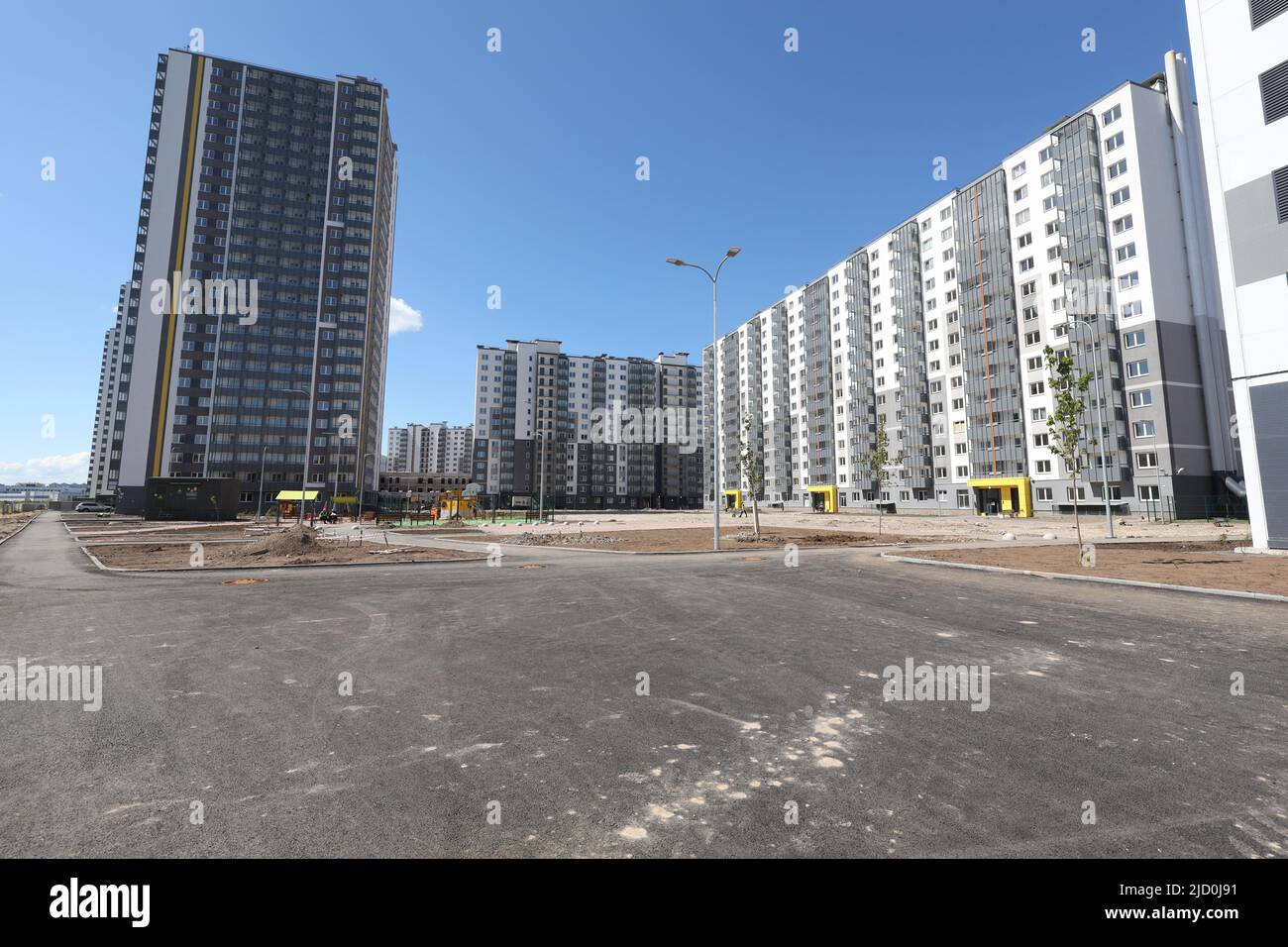 Photos of the construction process of the residential complex Stock ...